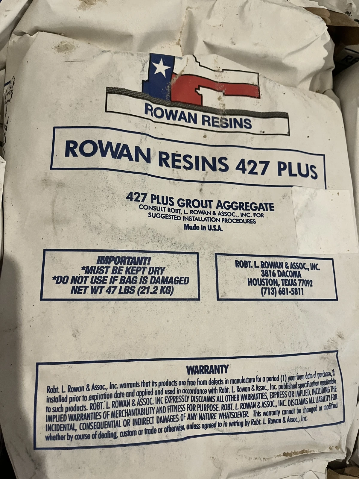 Rowan Resins 427 Plus - Robt. L. Rowan & Assoc., Inc